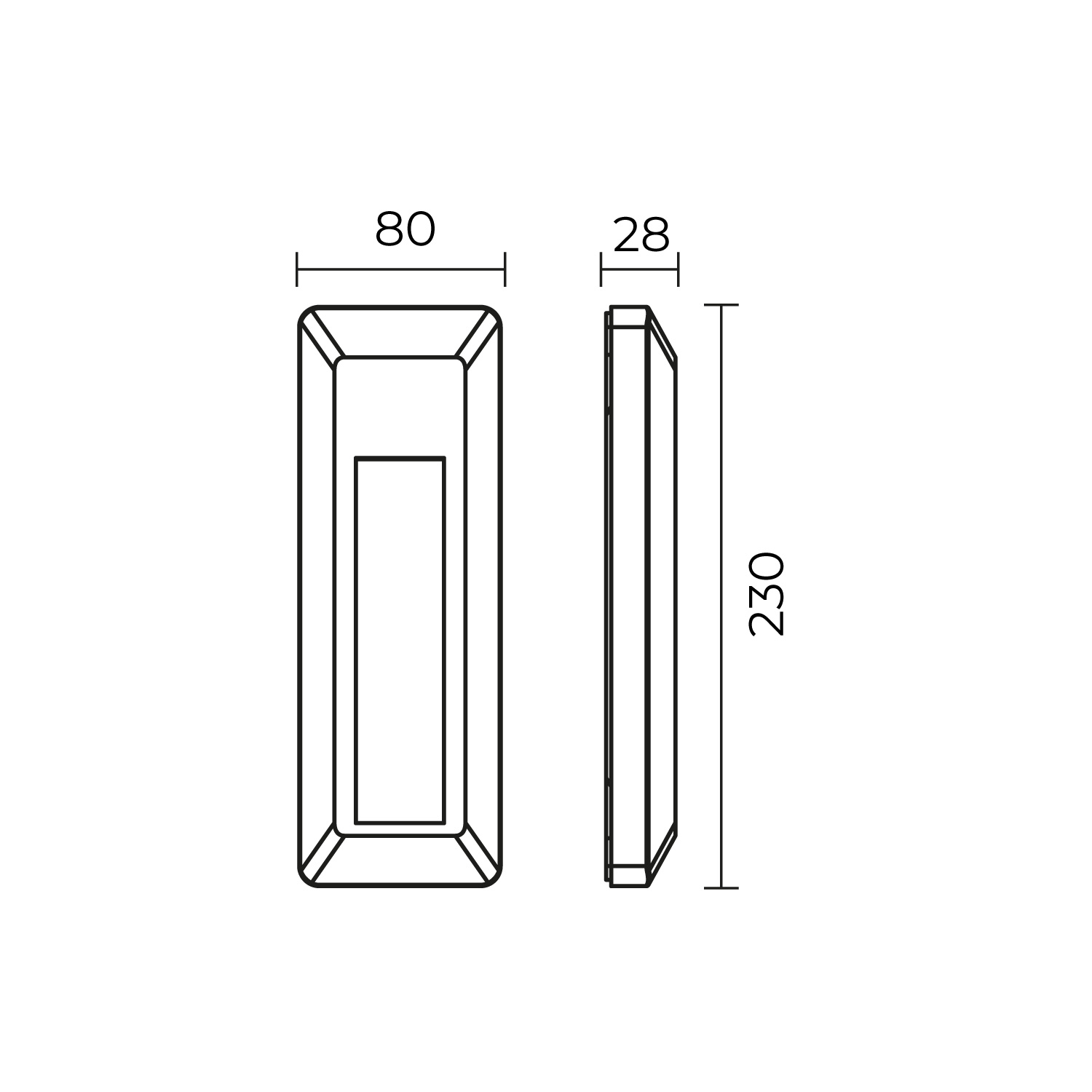 Luminaria LED para sobreponer en muro, de uso en exterior ML-7401 Illux ...
