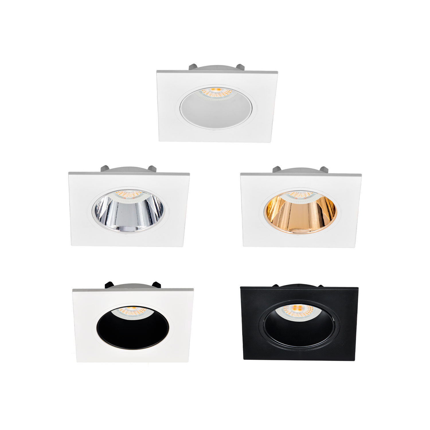 Luminaria downlight cuadrada dirigible para empotrar en techo Costa ...