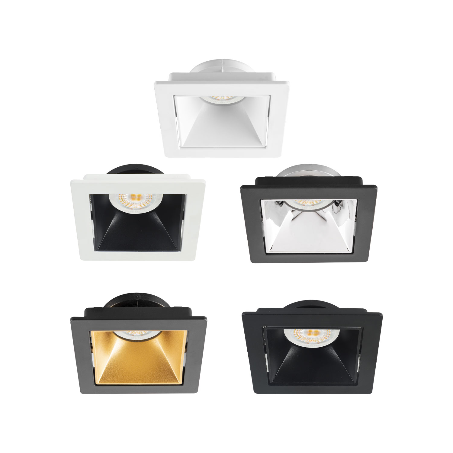 Luminaria downlight cuadrada dirigible para empotrar en techo Costa ...