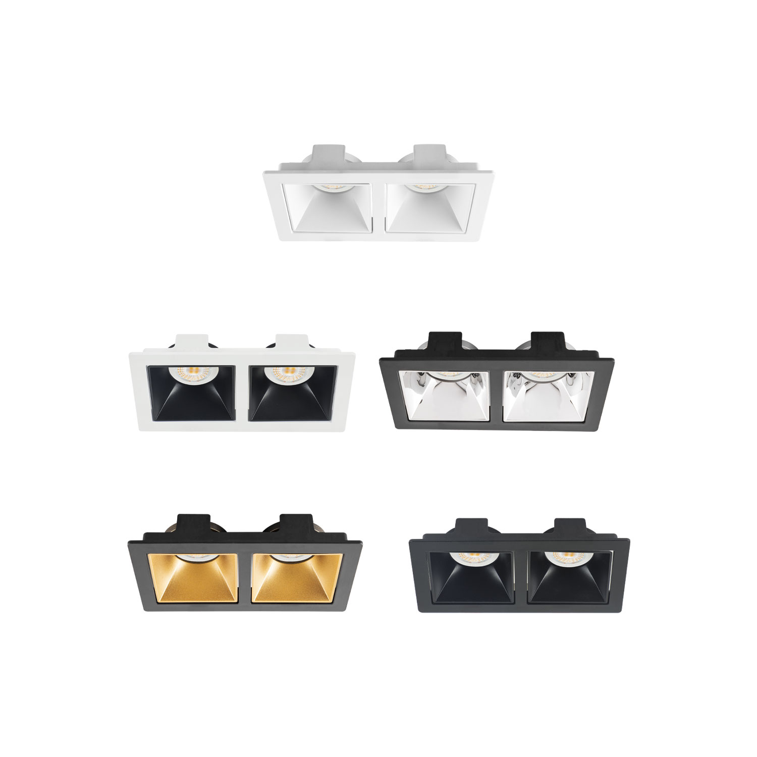 Luminaria downlight cuadrada dirigible para empotrar en techo Costa Line TL-2922 Illux - Illux ...