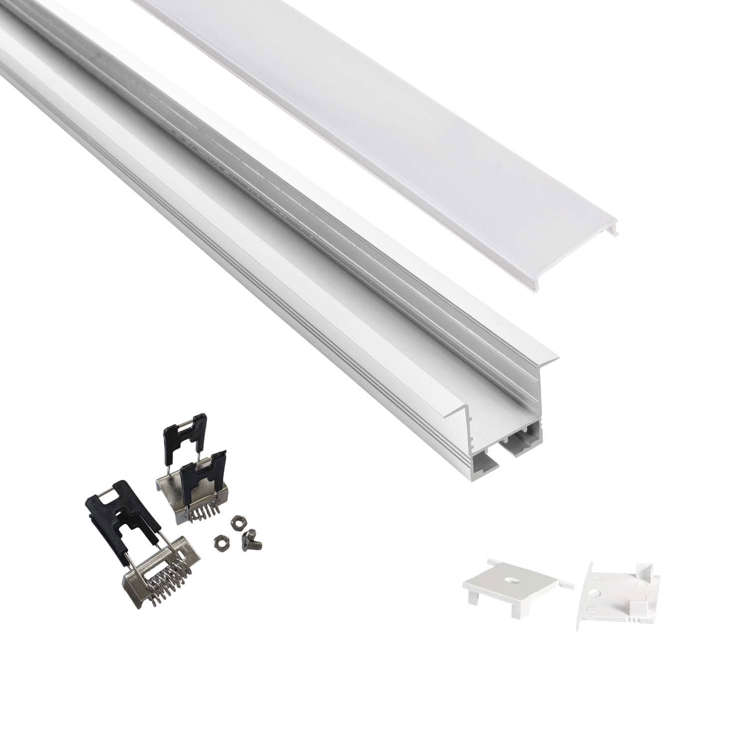 Kit perfil GALILEO de empotrar para tira LED de 2 m de largo TL-4520 ...